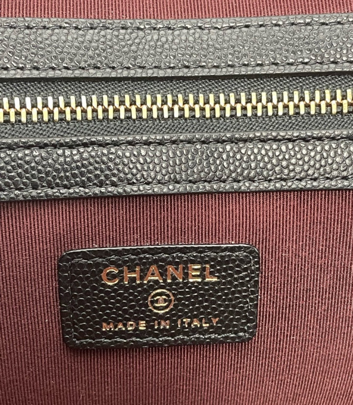Chanel Classic pouch in black grained shiny calfskin – Lady Clara's ...